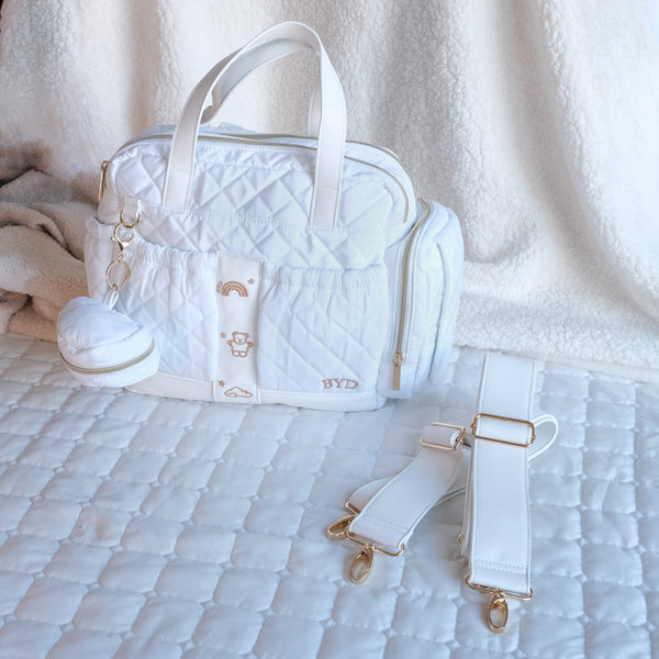 Quilted White | Adult Diaper Bag – BYD